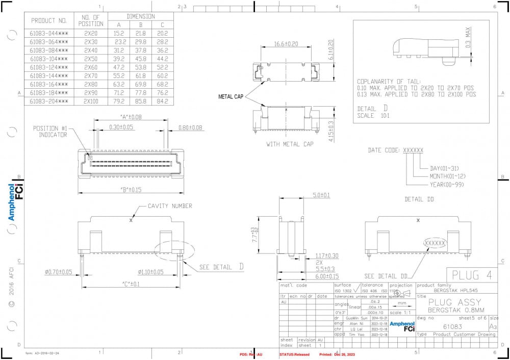 61083-063400LF technical drawing page 5