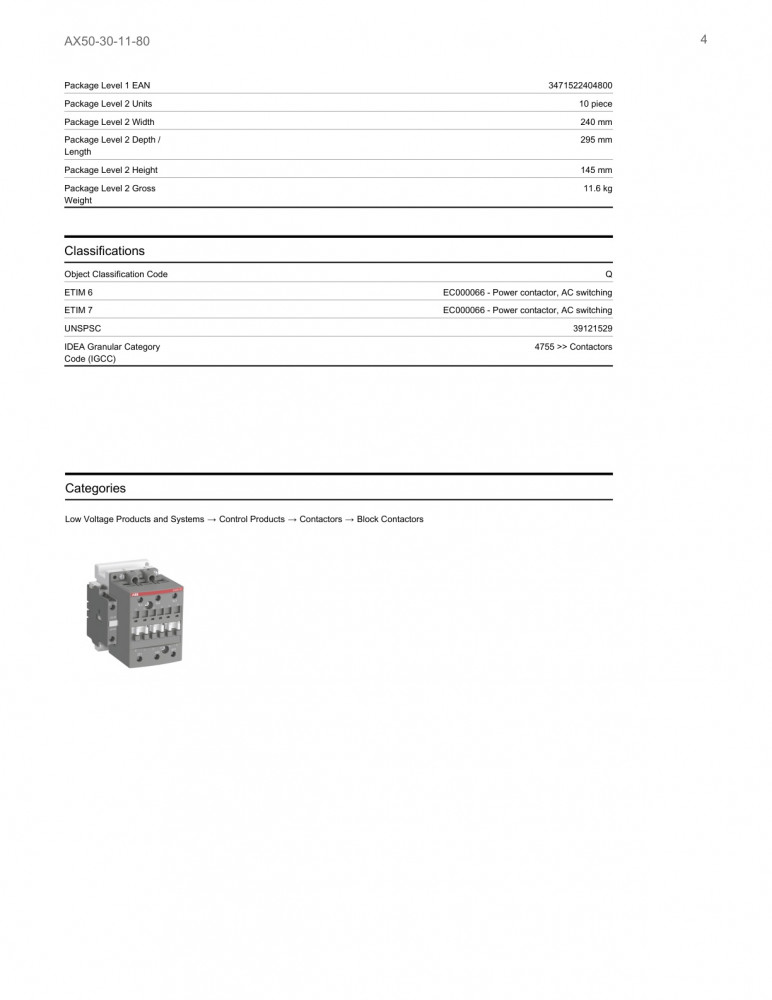 ABB AX50-30-11-80 technical document page 4