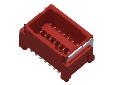 1.25mm Pitch, Micro-Lock Plus PCB Header, Dual Row, Vertical, Surface Mount, 0.38µm Gold Plating, Positive Lock, 14 Circuits, Red for sale