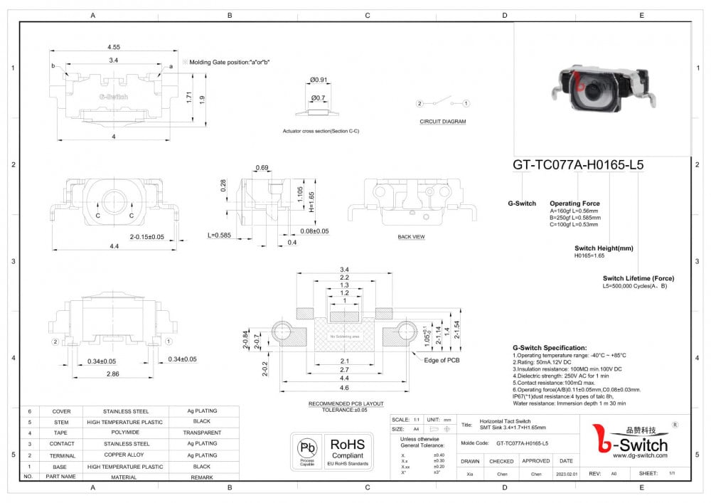 GT-TC077A-H0165-L5 product construction material reference