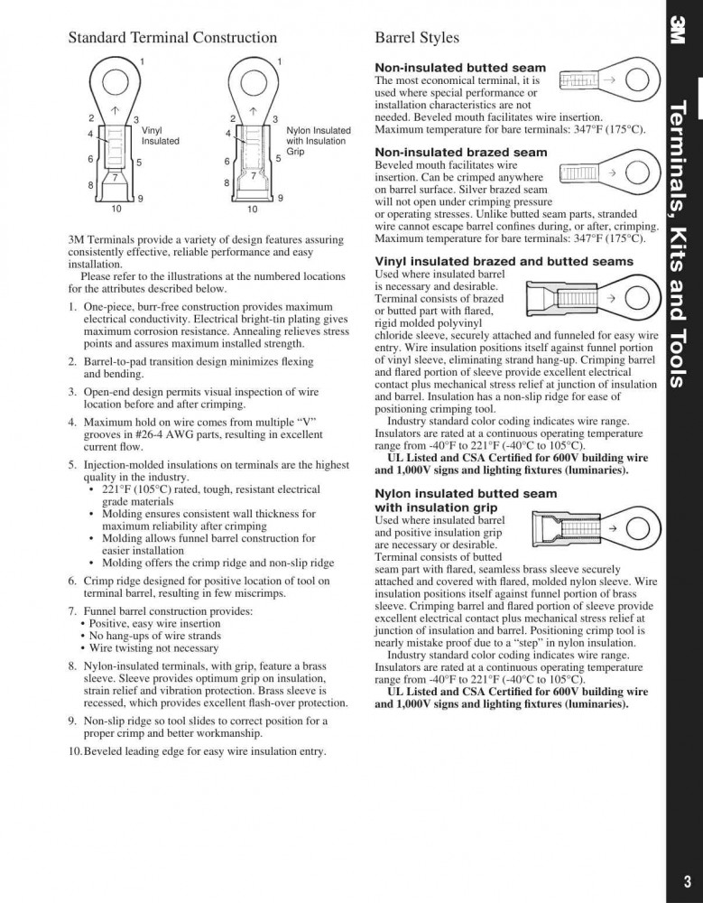 3M terminals catalog page 3