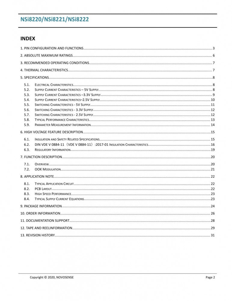 NSI8220N0-DSPR datasheet page 2