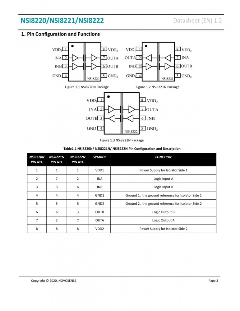NSI8220N0-DSPR datasheet page 3
