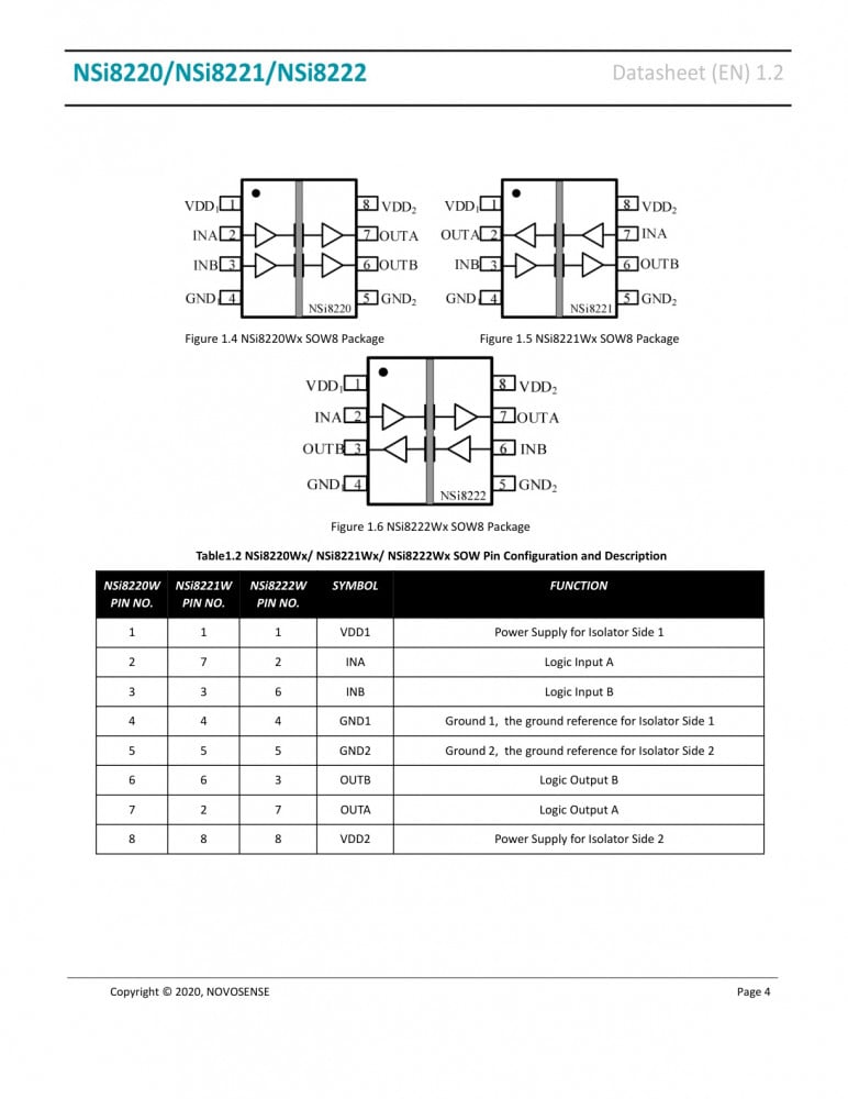 NSI8220N0-DSPR datasheet page 4
