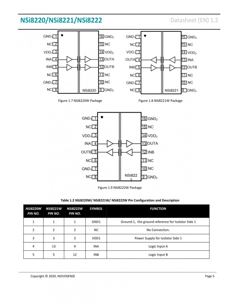 NSI8220N0-DSPR datasheet page 5
