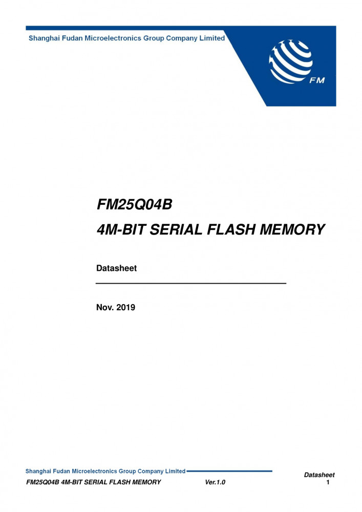 FM25Q04B datasheet page 1