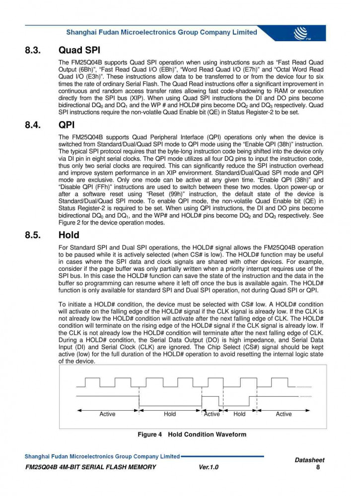 FM25Q04B datasheet page 8