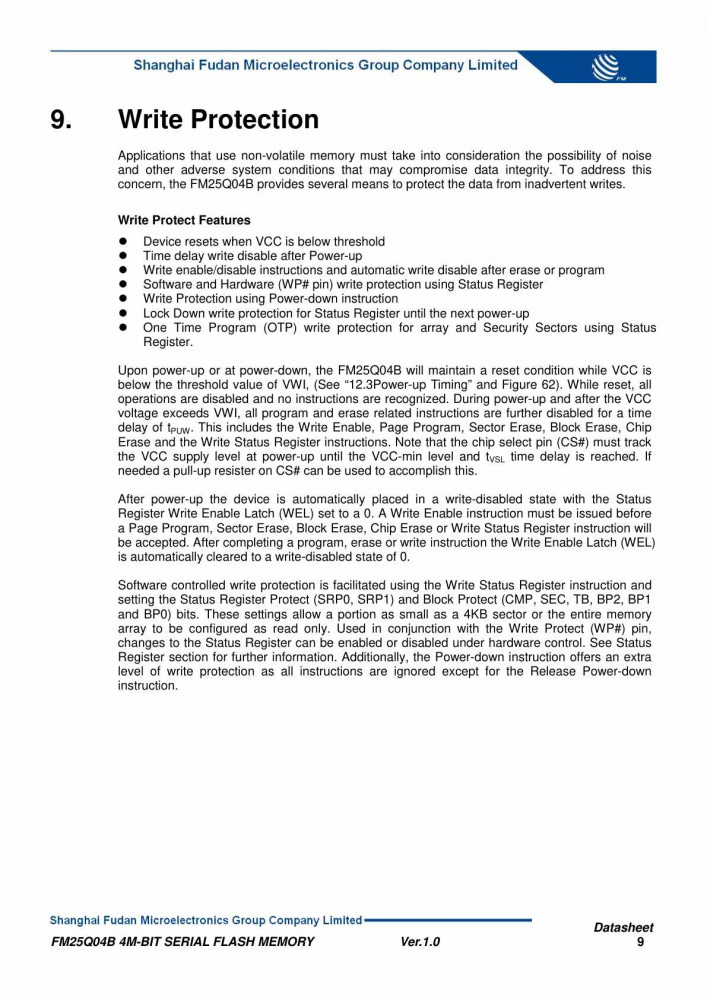 FM25Q04B datasheet page 9
