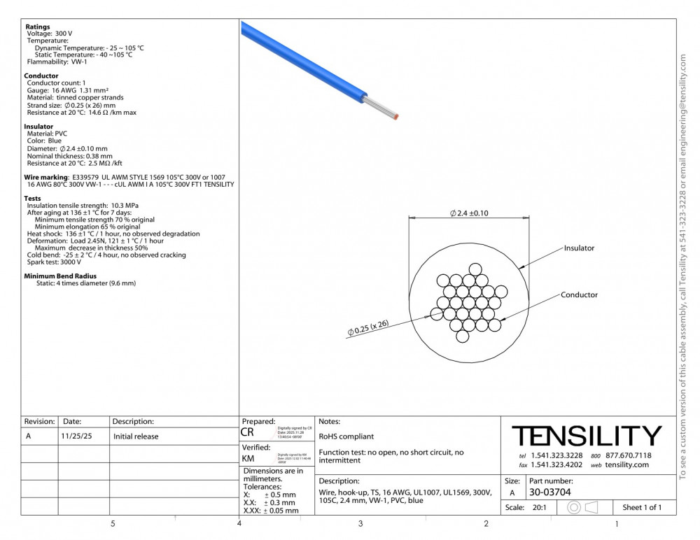 Tensility International 30-03704 product drawing preview