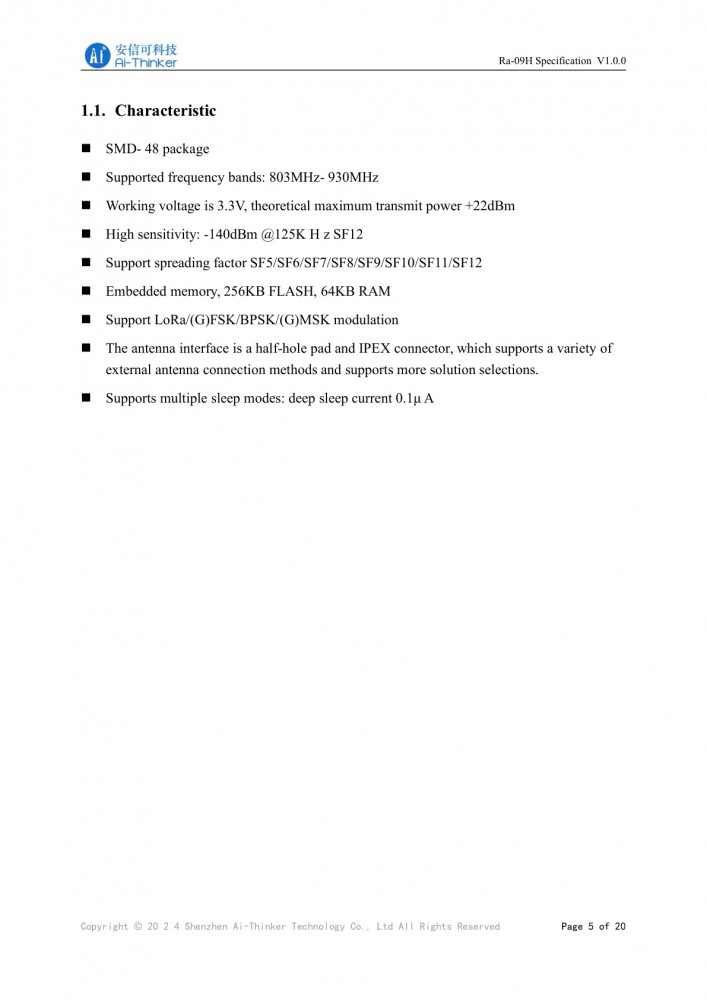 Ra-09H datasheet page 5