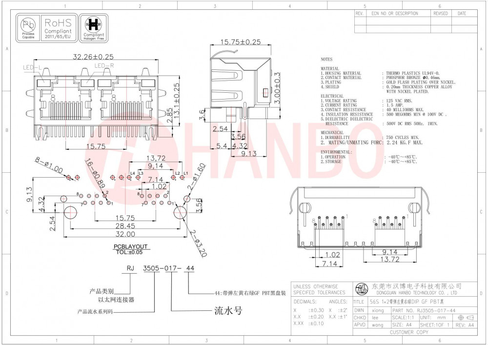 RJ3505-017-44 technical document preview