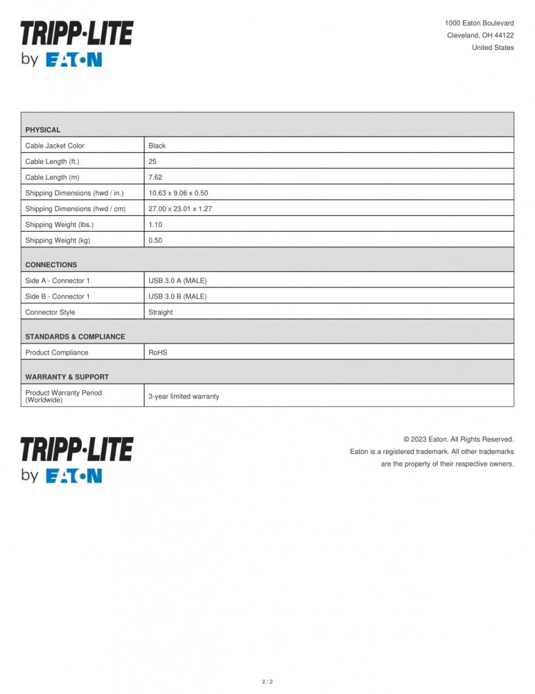EATON U328-025 technical document page 2