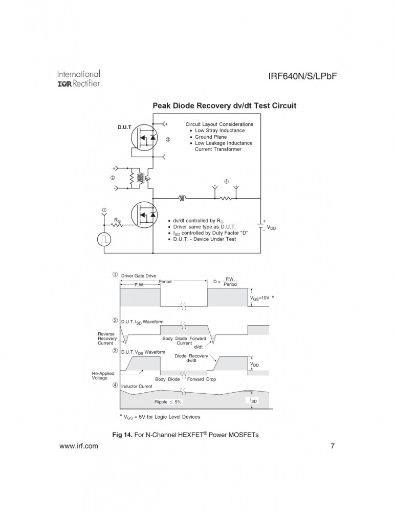 IRF640NPBF datasheet page 7