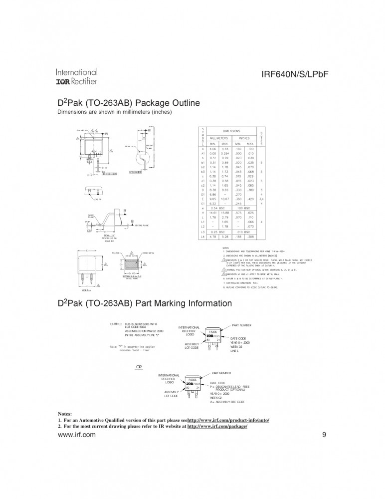 IRF640NPBF datasheet page 9