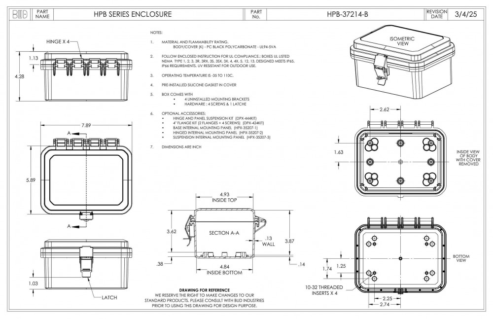 HPB-37214-B product drawing reference