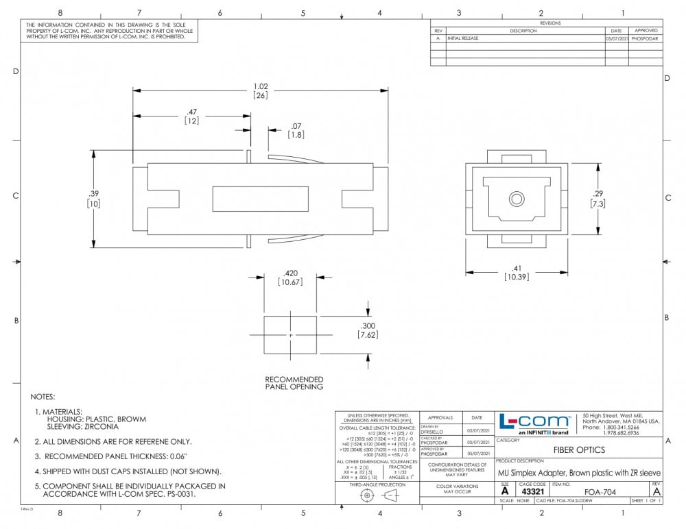 L-com FOA-704 technical document preview