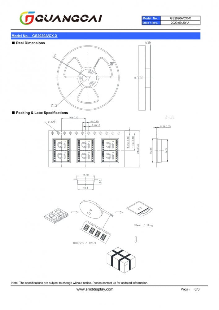 GS2020CB-G packing information