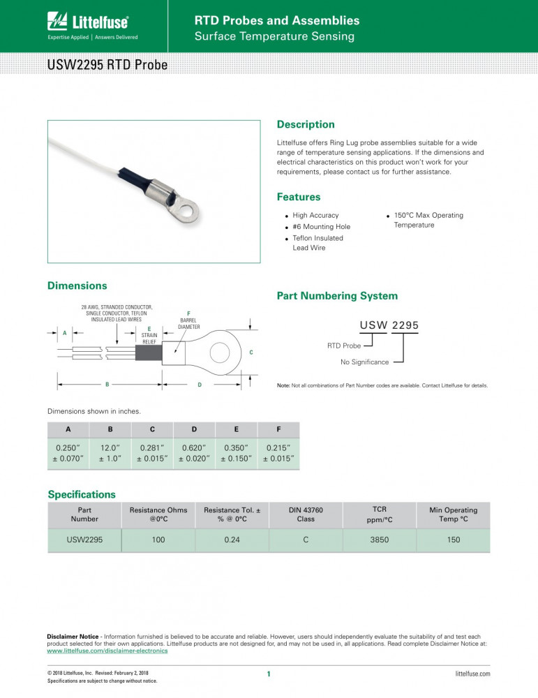 Littelfuse USW2295 technical document
