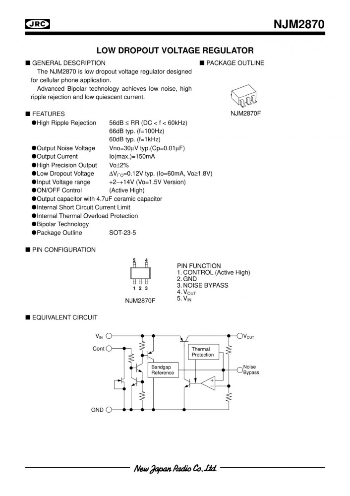 NJM2870 datasheet page 1