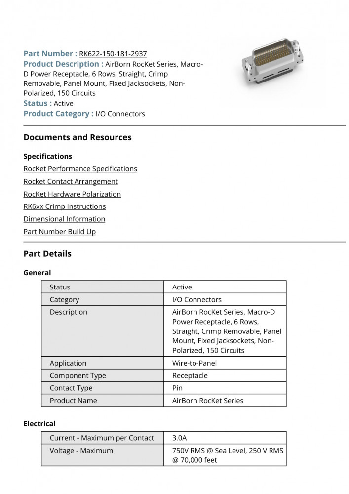 RK622-150-181-2937 technical document preview, page 1