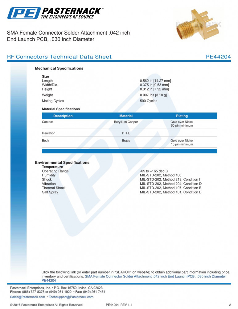 PE44204 technical document page 2
