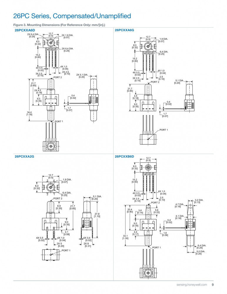 Honeywell 26PC Series datasheet page 9