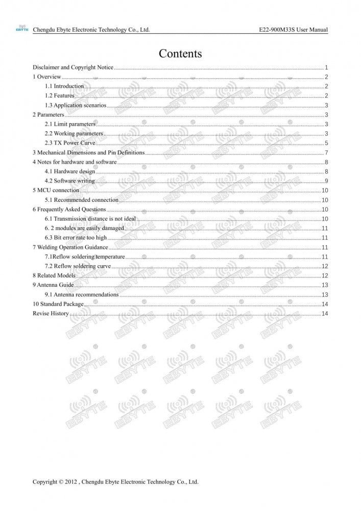 E22-900M33S manual page 2