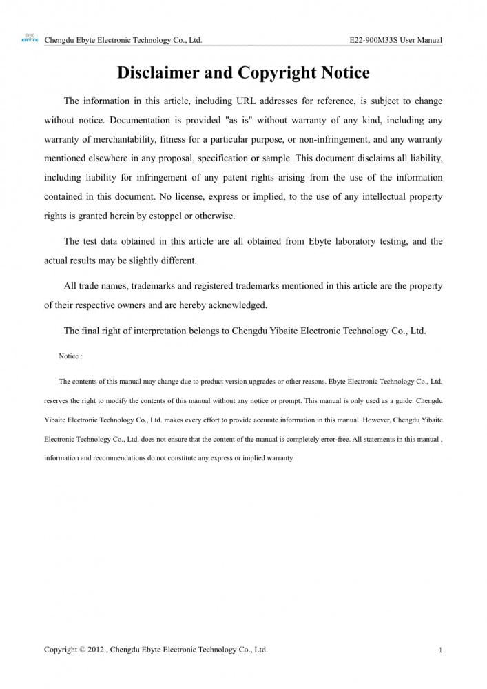 E22-900M33S manual page 3
