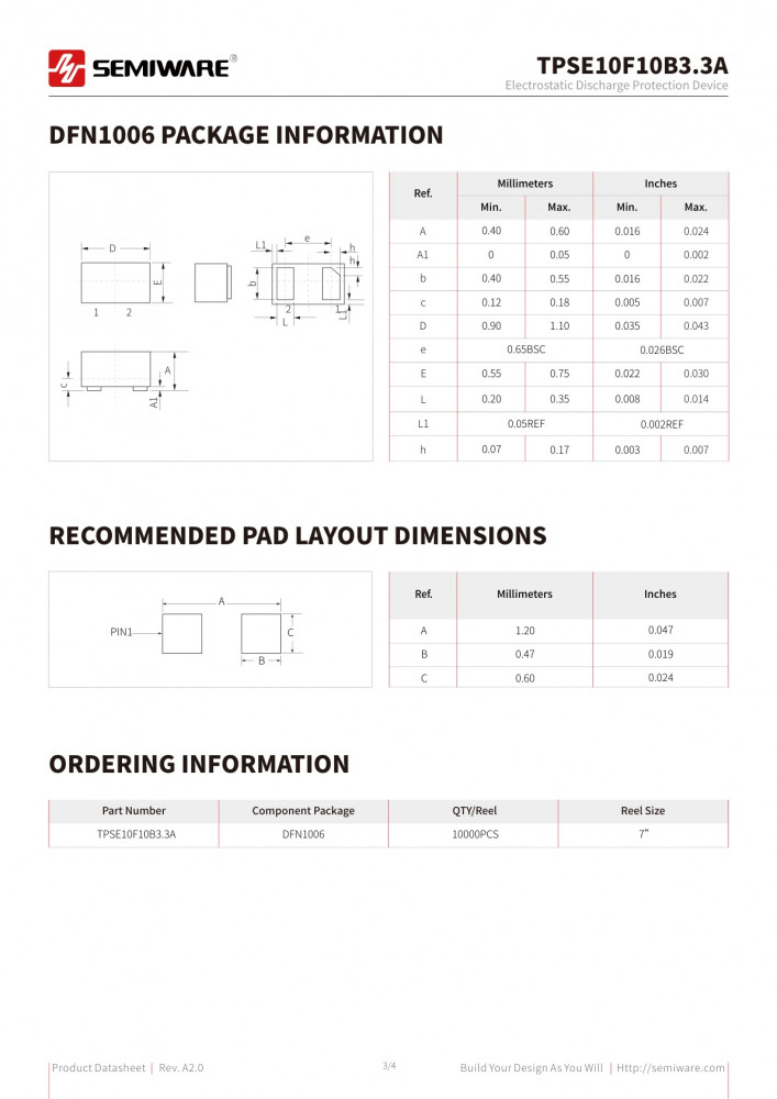 TPSE10F10B3.3A datasheet page 3