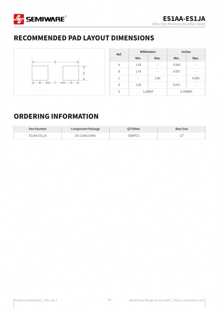 SEMIWARE ES1GA datasheet page 4
