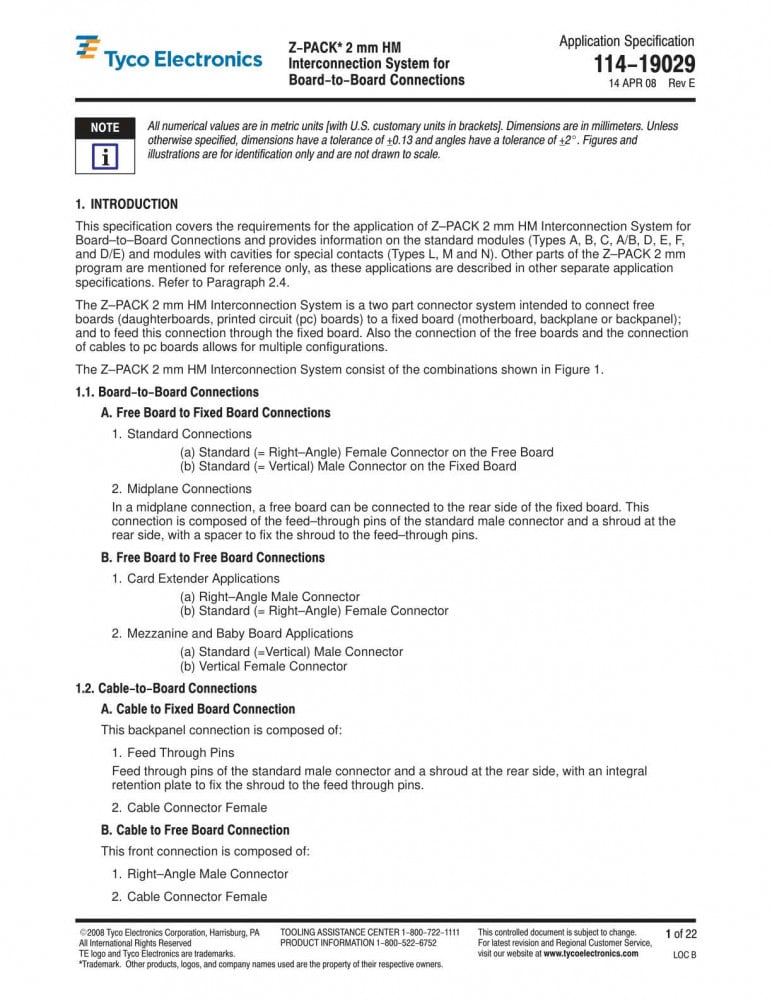 Z-PACK 2 mm HM documentation page 1