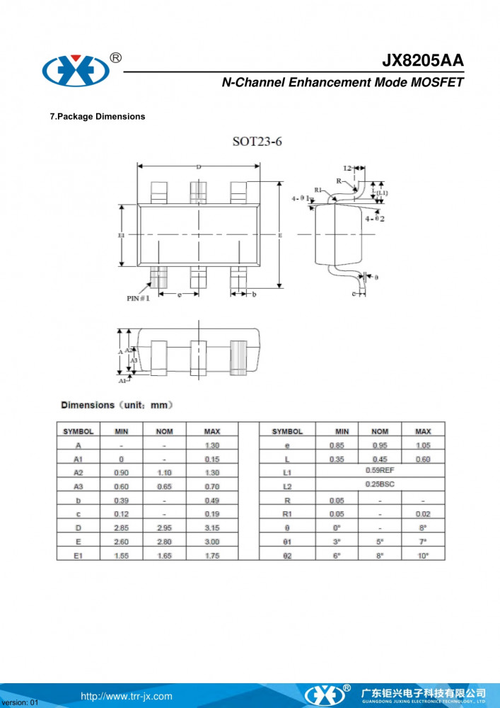 JX8205AA datasheet page 5