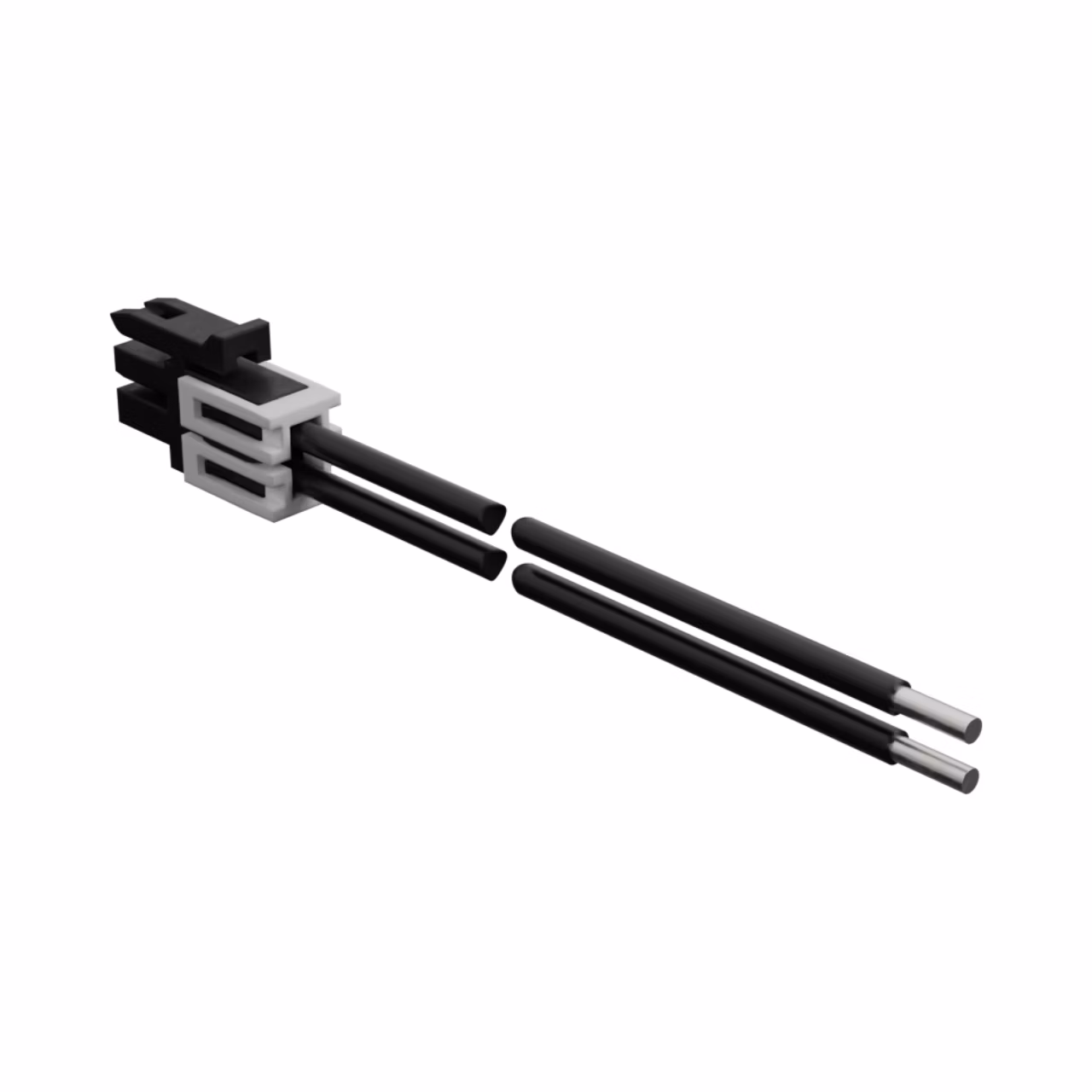 Micro-Fit+ Female-to-Pigtail Off-the-Shelf (OTS) Cable Assembly, Dual Row, 300.00mm Length, Tin (Sn) Plating, 2 Circuits, Black for sale