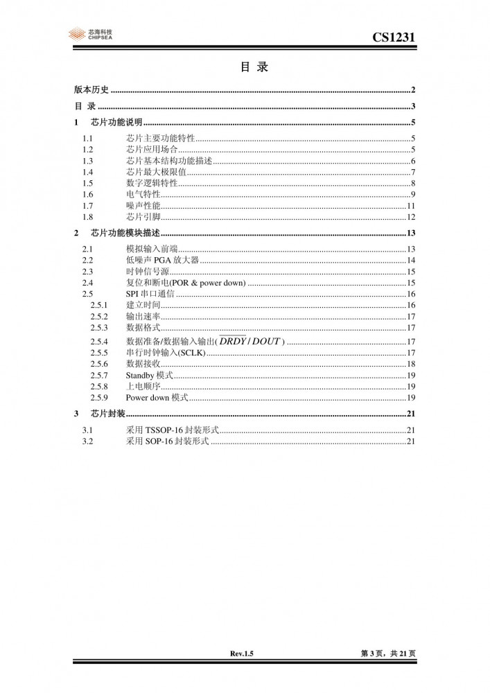 CS1231 datasheet page 3