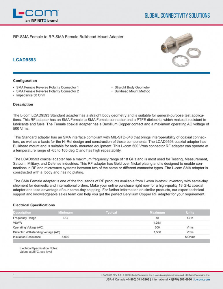 LCAD9593 technical document page 1