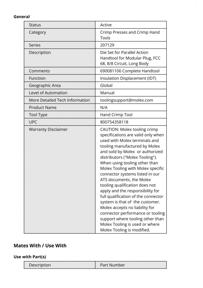 Product document image 2 for MOLEX 690081107