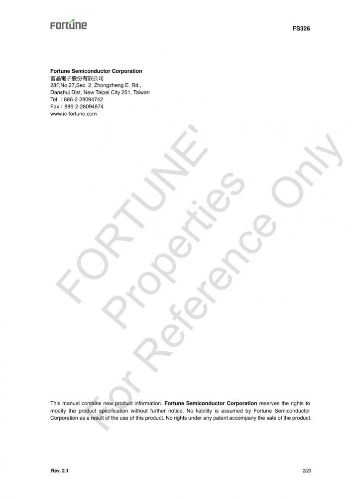 FS326 datasheet page 2