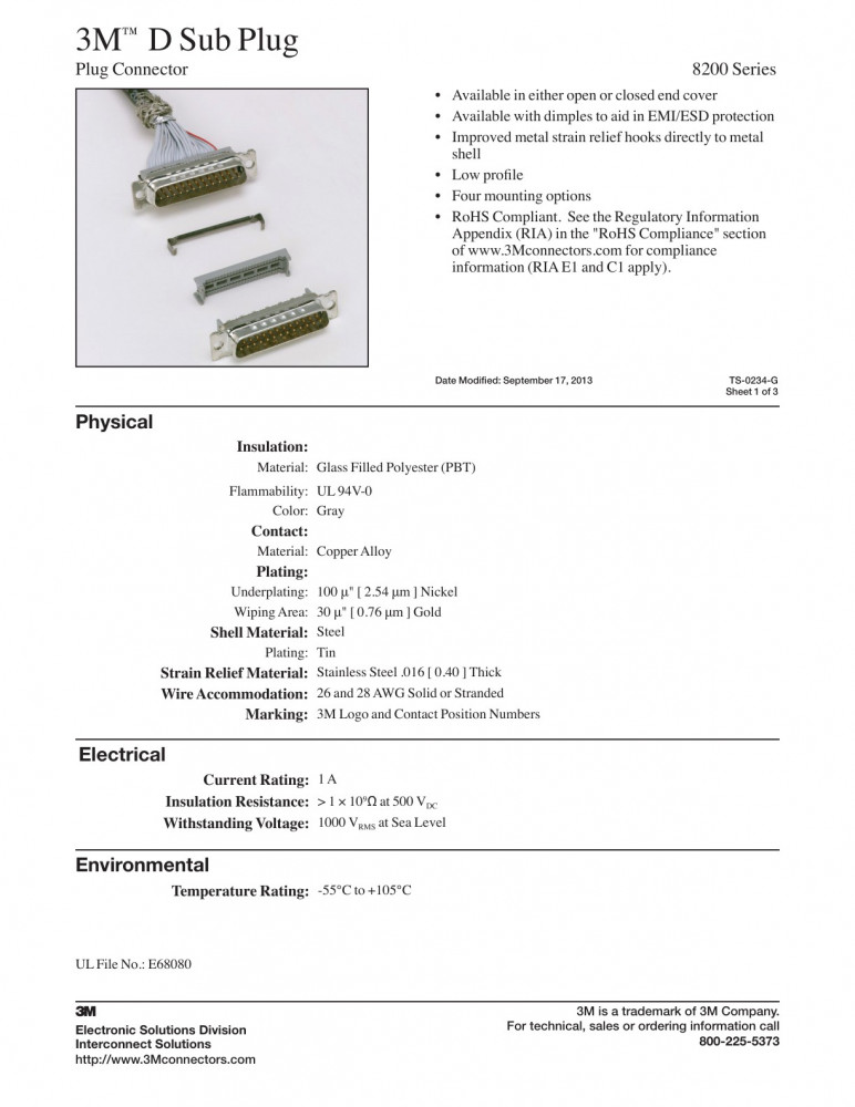 3M 8225-8009 technical document page 1
