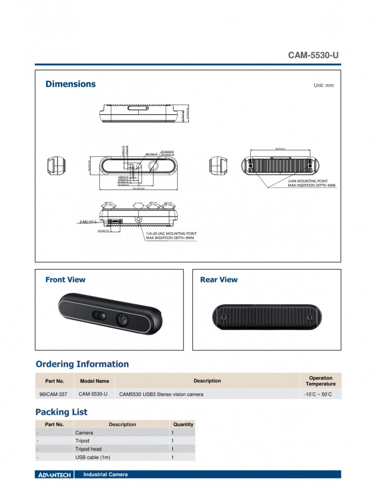 CAM-5530-U technical documentation page 2