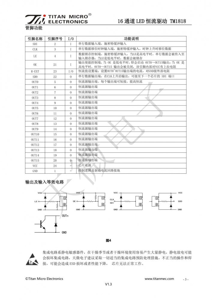 TM1818-QSOP24 datasheet page 3
