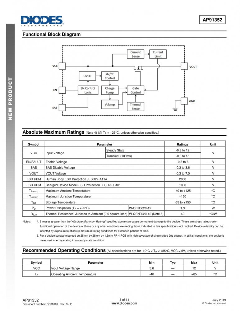 AP91352 datasheet page 3