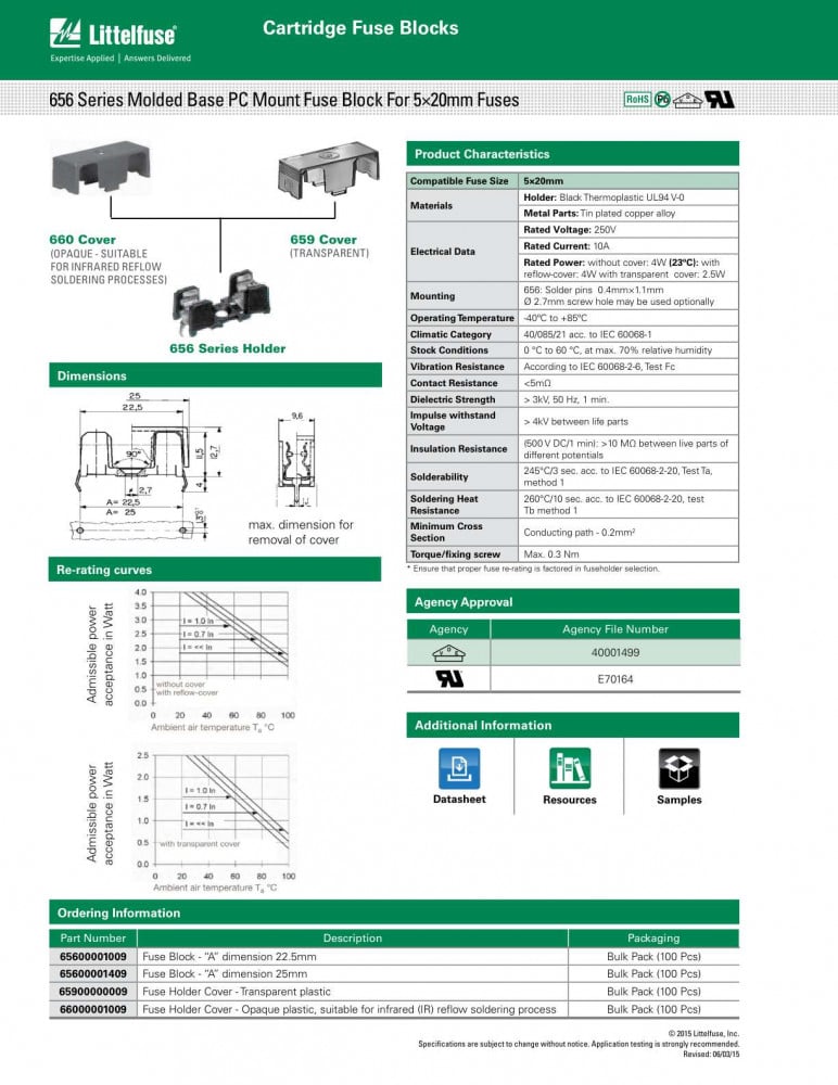Littelfuse 66000001009 technical document