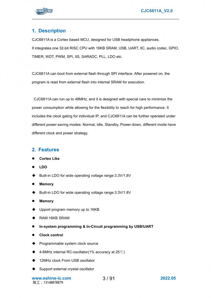 CJC6811A datasheet page 3
