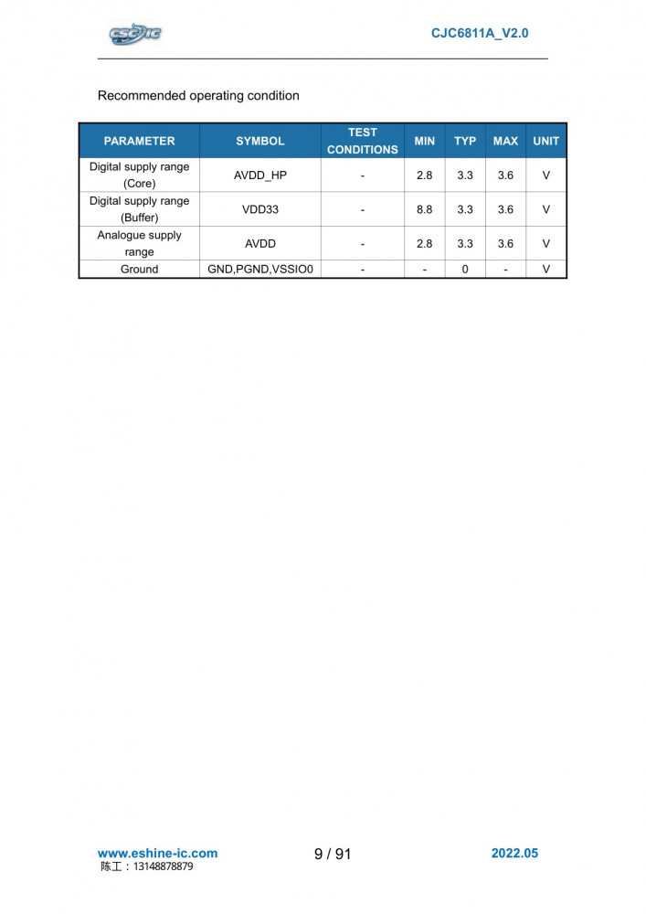 CJC6811A datasheet page 9