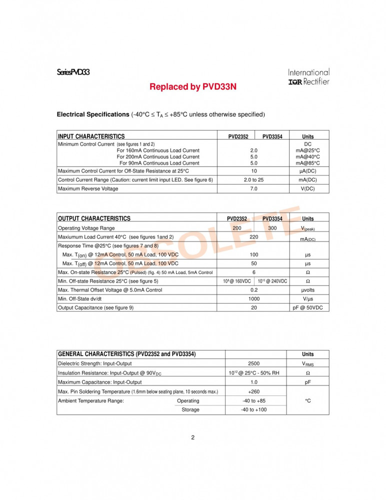 PVD1354 technical document page 2