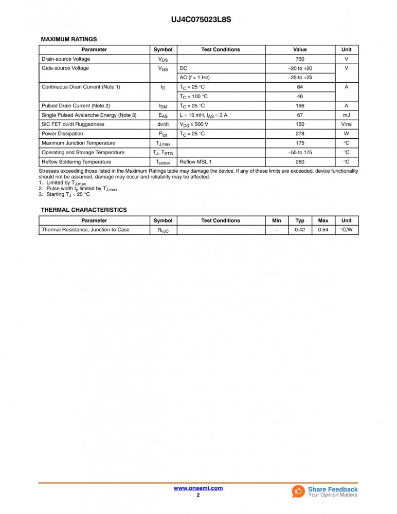 UJ4C075023L8S datasheet page 2