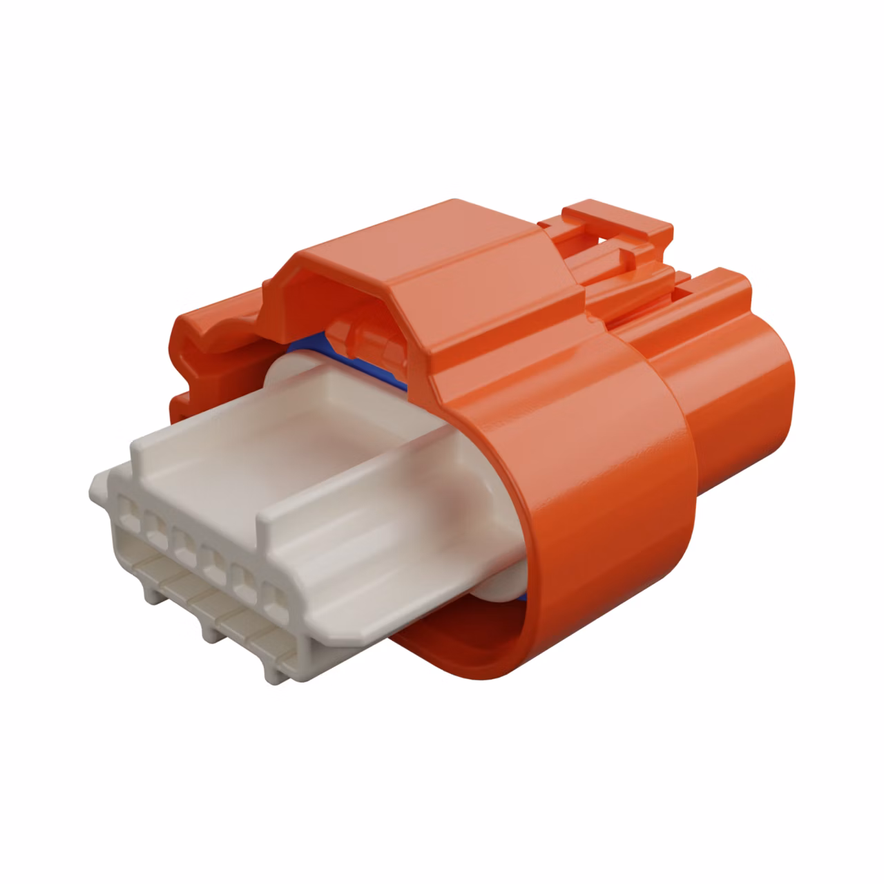Squba Sealed Receptacle Assembly, 1.80mm Pitch, Single Row, 6 Circuits, Orange for sale