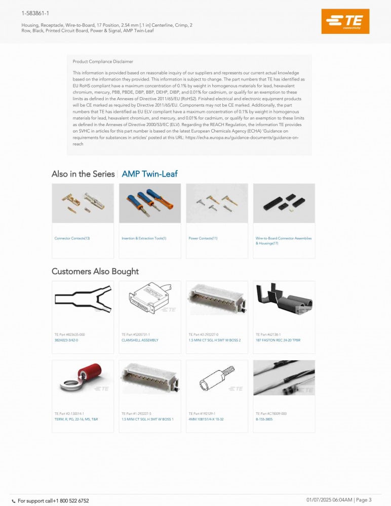 TE Connectivity 1-583861-1 technical document page 3