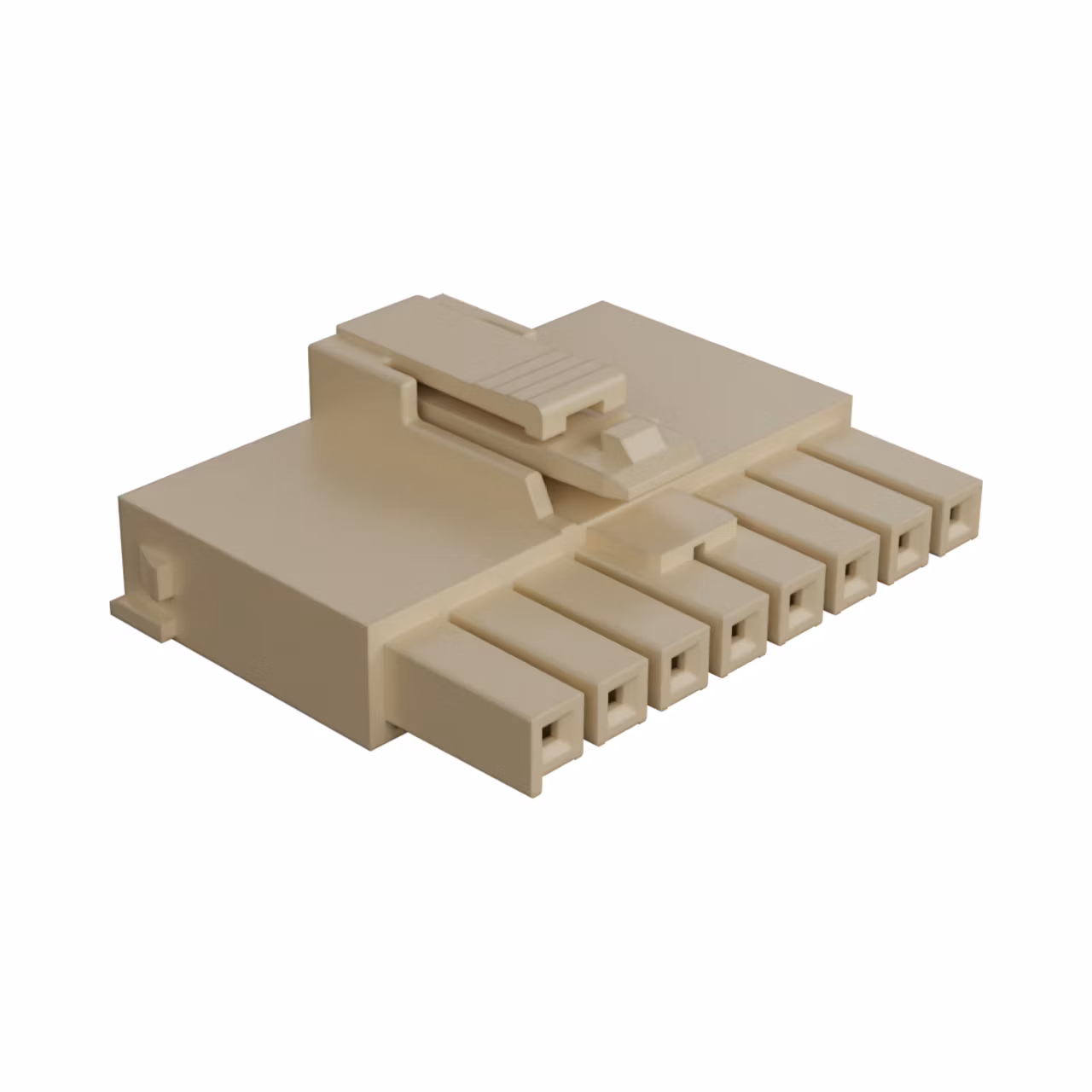 Ultra-Fit Tangless Receptacle Housing, 3.50mm Pitch, Single Row, 8 Circuits, Natural, Glow-Wire Capable for sale