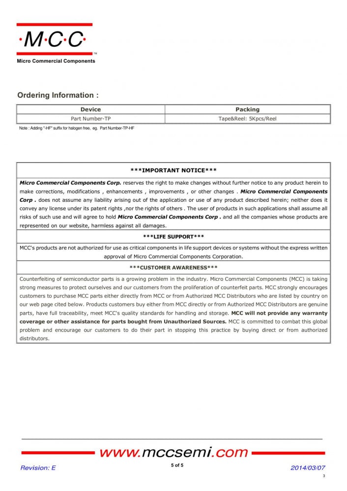 MCC SS24-LTP datasheet page 5